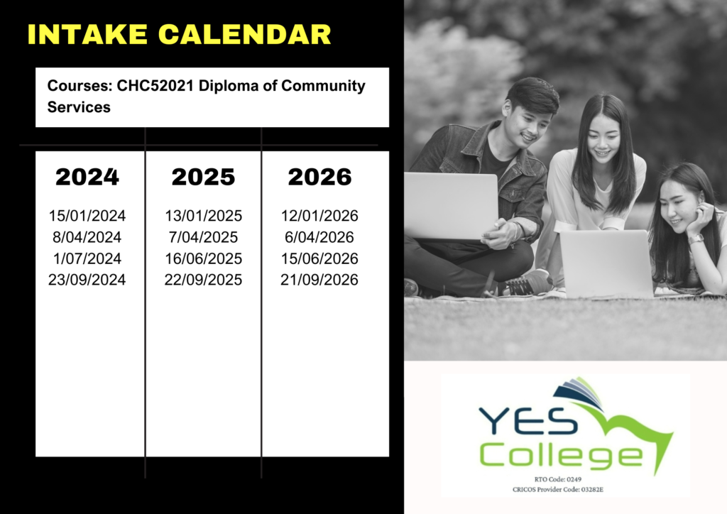 YES College 2024 Intake Calendar CHC | YES College